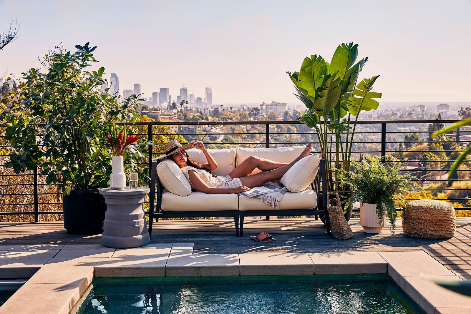 Sustainable Sectional-Style Aluminum Outdoor Seating Systems